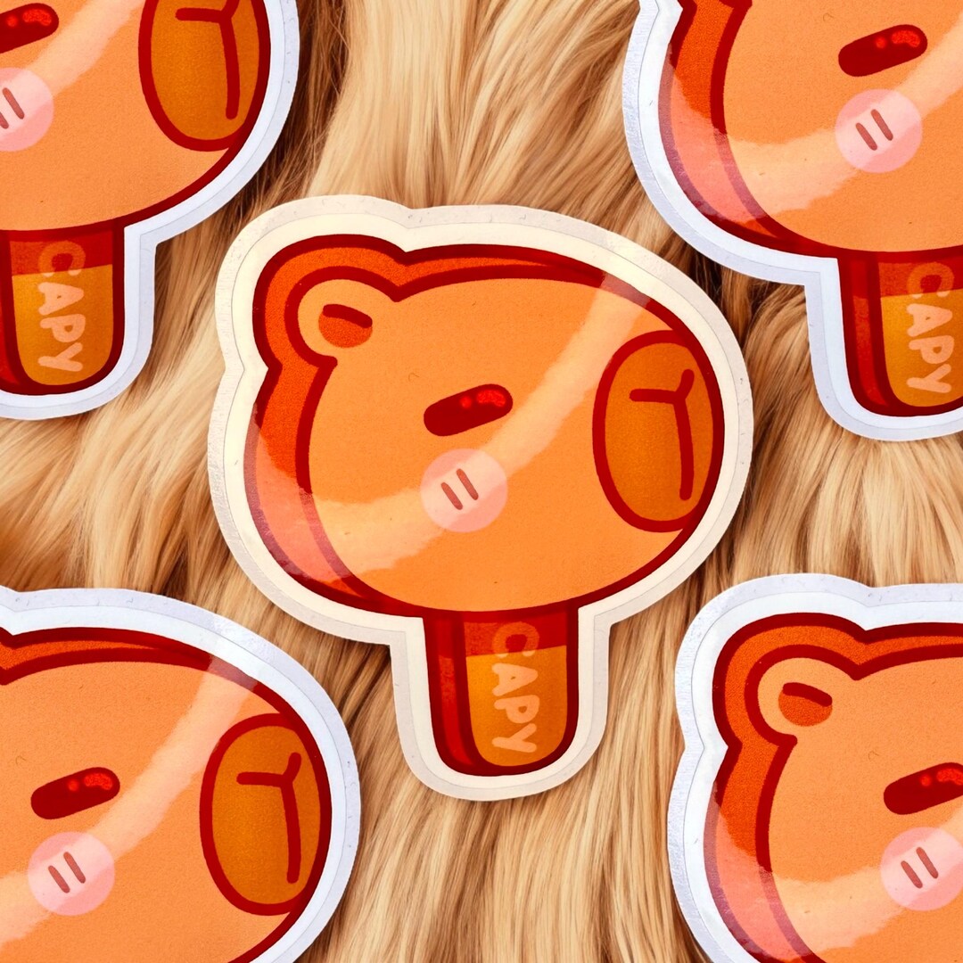 Capybara Popsicle Sticker / Cute Animal Matte Sticker for Journals ...