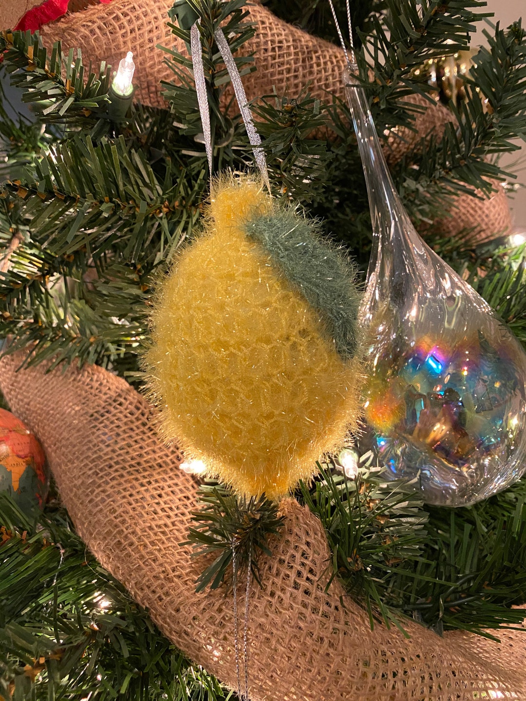 Crochet Lemon Christmas Ornament: Handmade Holiday Decor - Etsy
