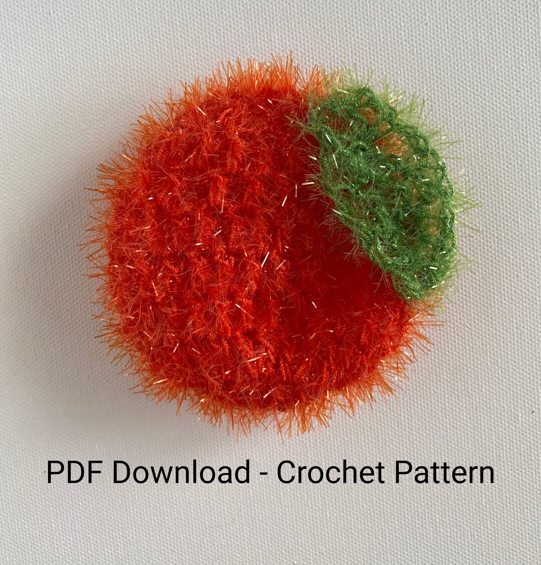 Crochet Pattern Orange Scrubby, PDF Download, Double Layer Crochet ...