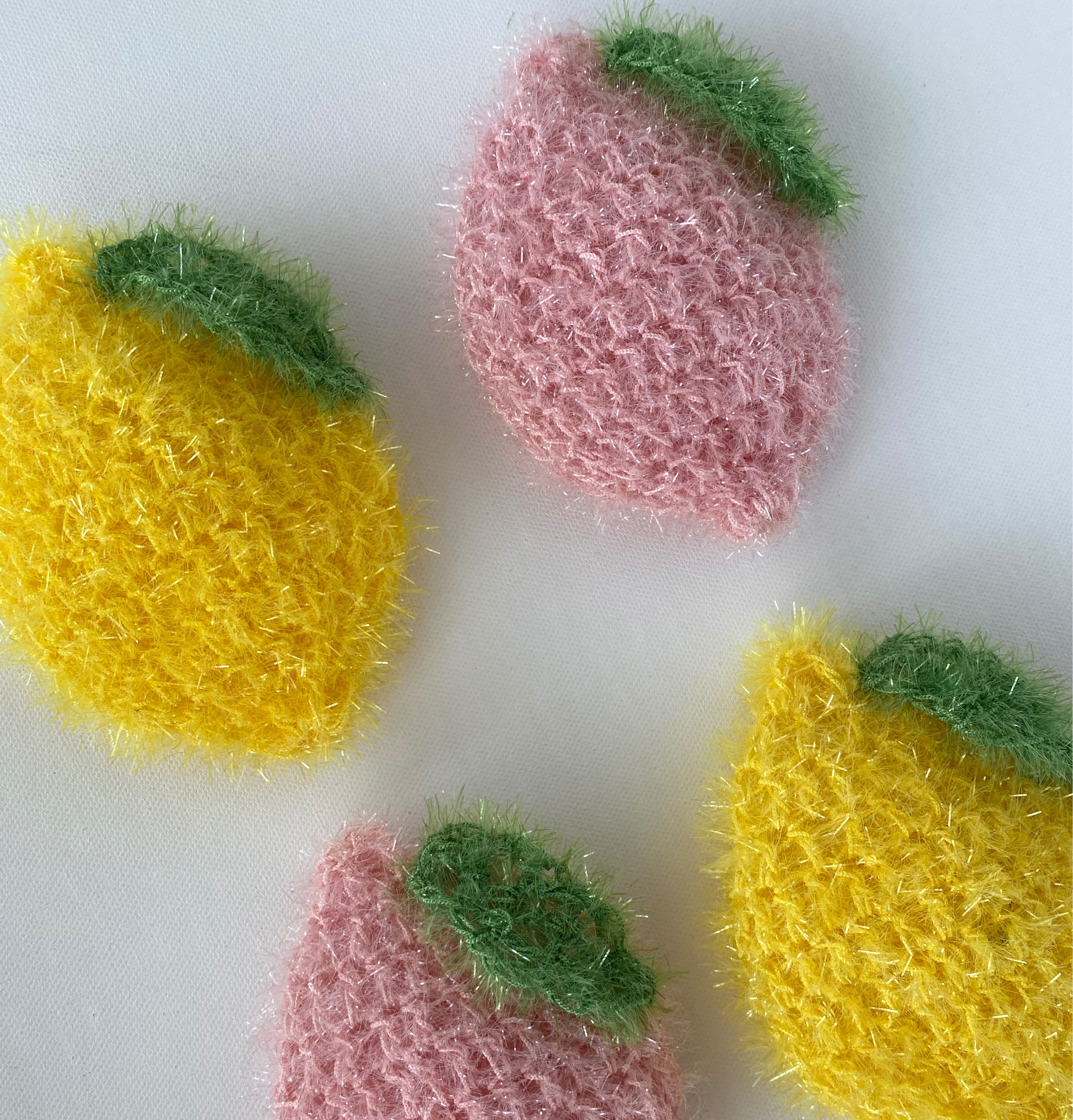 Lemonade Scrubby Gift Set 2, Double Layer Crochet Scrubby, Kitchen ...