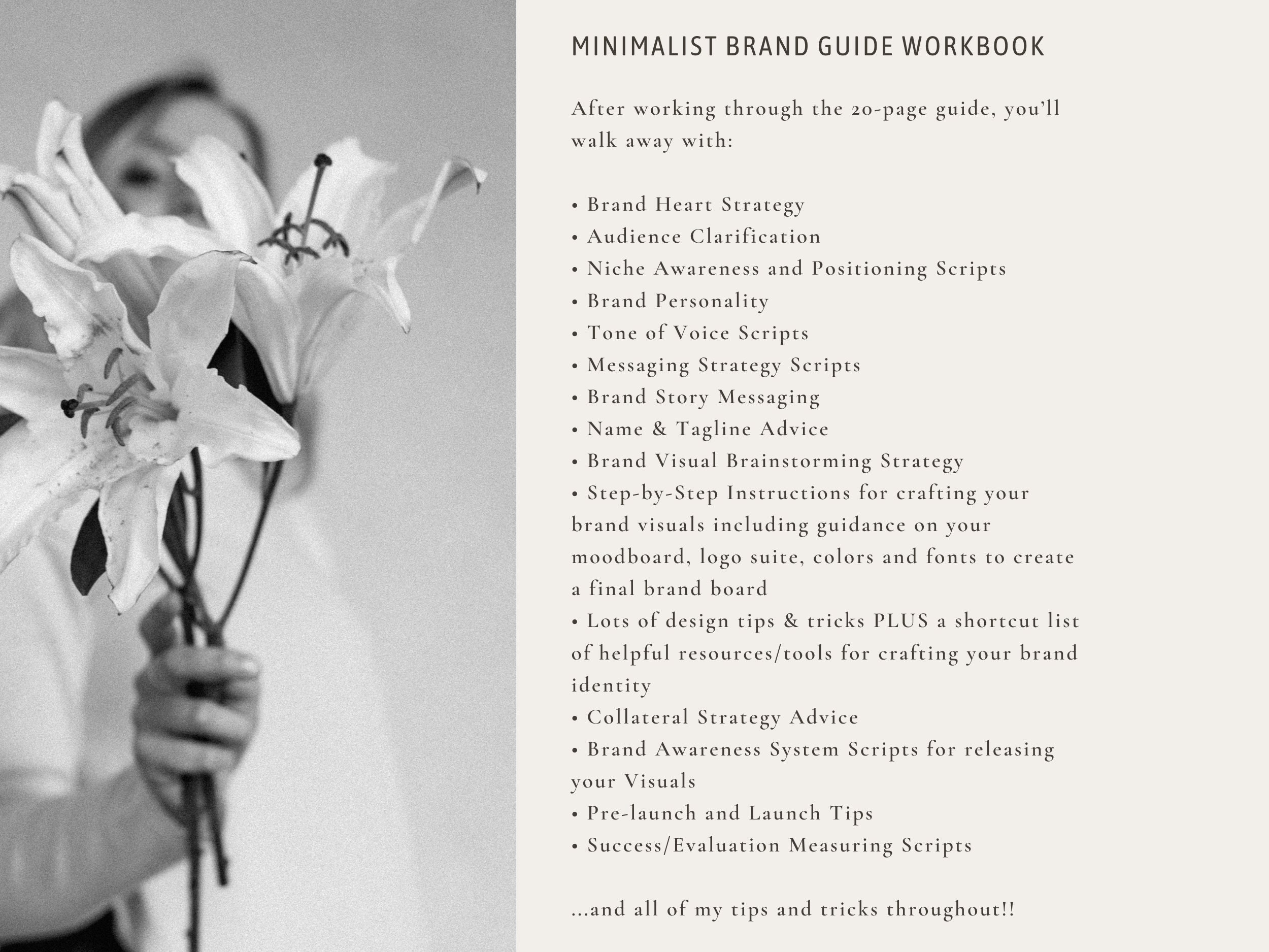 Minimalist Brand Guide Workbook - Etsy
