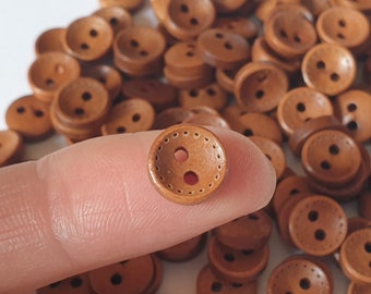 Small Wood Buttons | Etsy