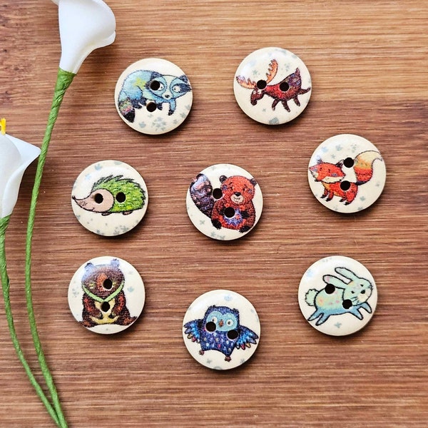 Animal Buttons - Etsy UK