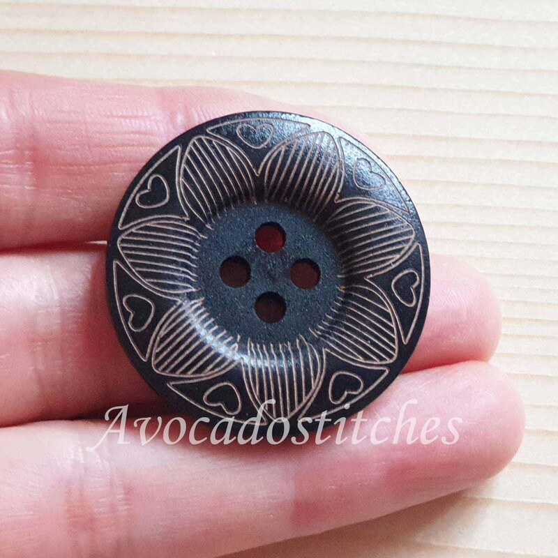 Large Floral Buttons - Etsy