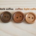 THIN EDGE BROWN / 13mm - 30mm / Wooden Buttons / 2-hole Buttons ...