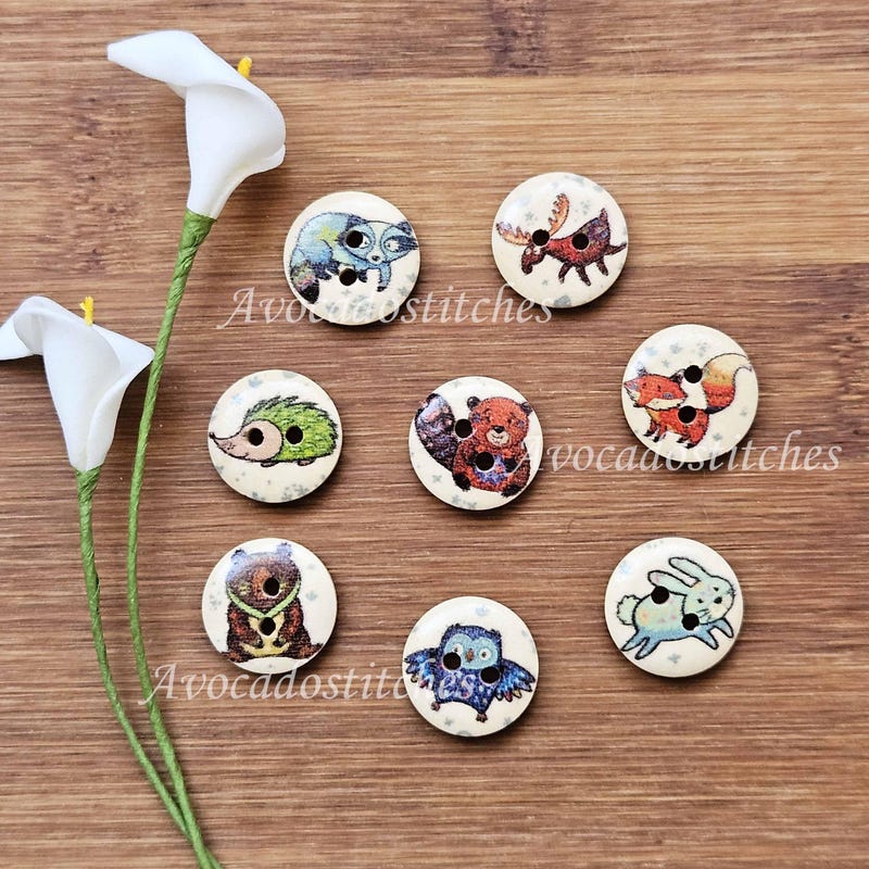 Animal Buttons - Etsy UK