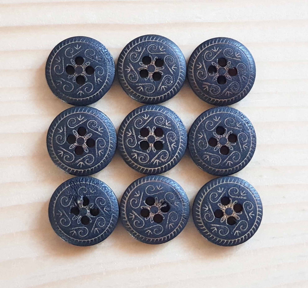 MANDALA / 13mm / Set of 8 Buttons / Wooden Buttons / Sewing Buttons - Etsy