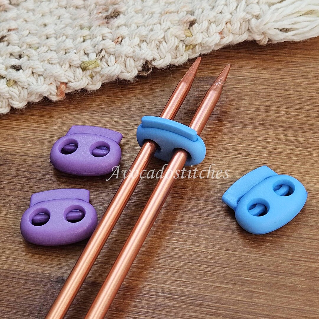INDIGO STITCH STOPPERS / 2 Pieces / Knitting Needles Hugger / Notions ...