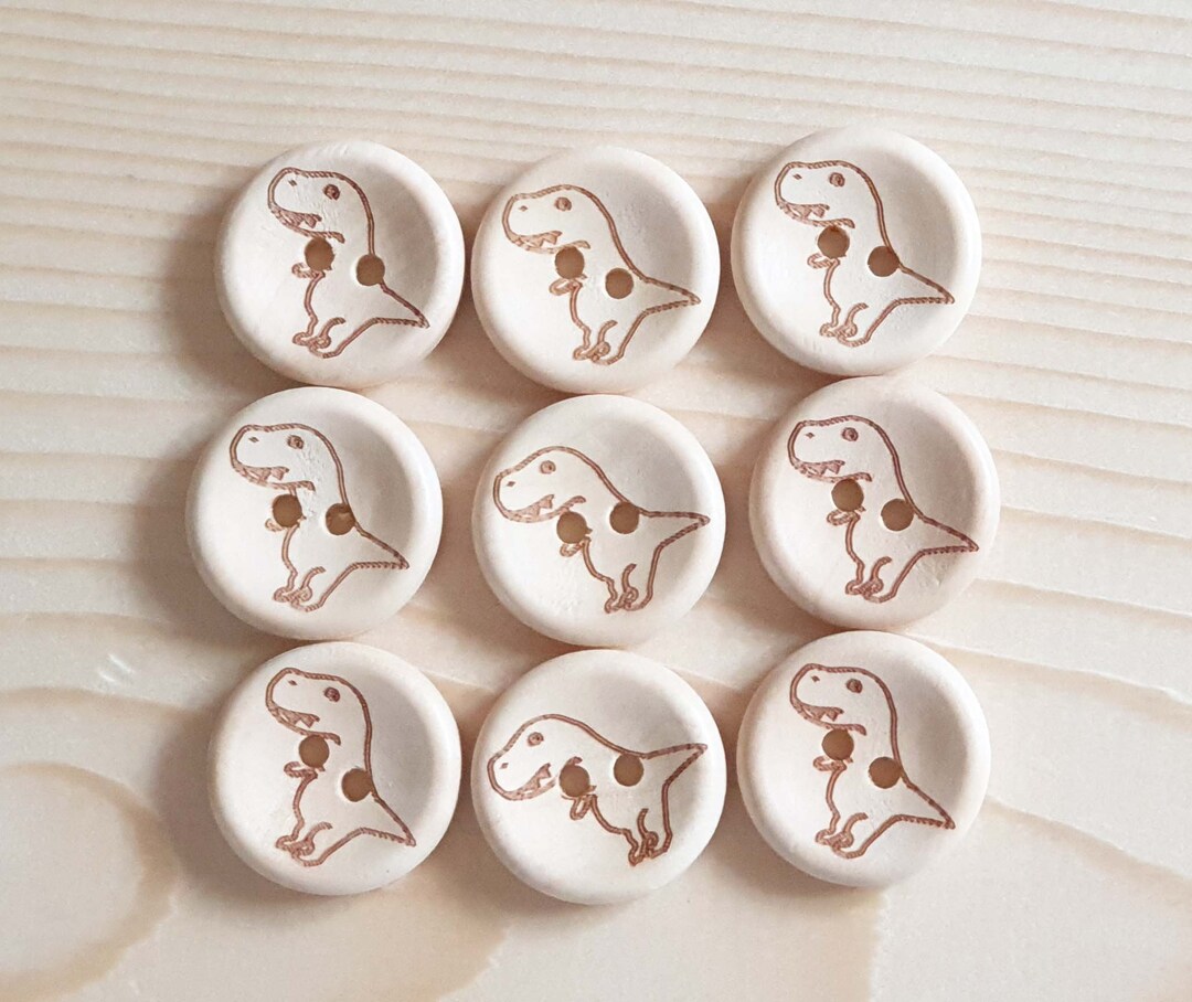Avodesigns T. REX / 15-20mm / Set of 6 Buttons / Wooden Buttons ...