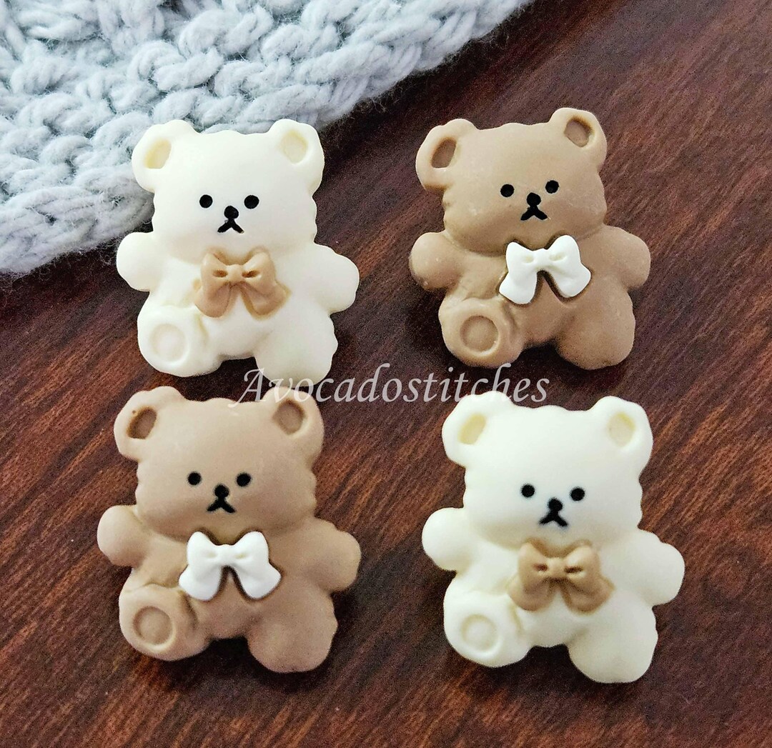 TEDDY BEAR / 17*19mm / 4 Buttons / Resin Shank Buttons / Sewing Buttons ...