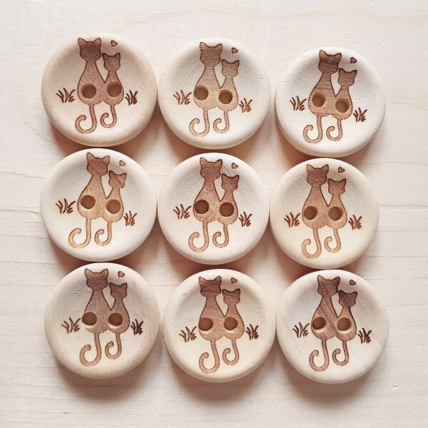 Cat Buttons - Etsy