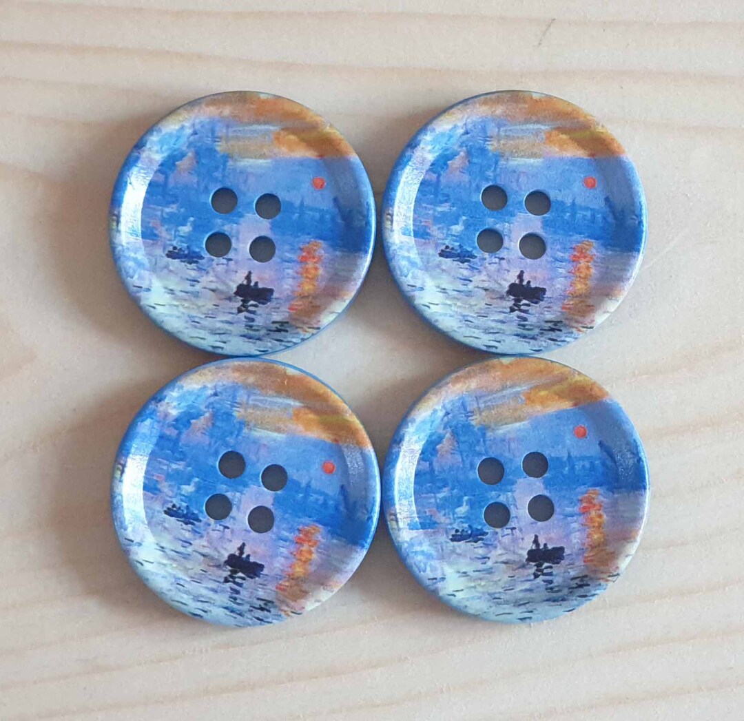 THE SUNSET / 30 Mm / Resin Buttons / Sewing Buttons - Etsy