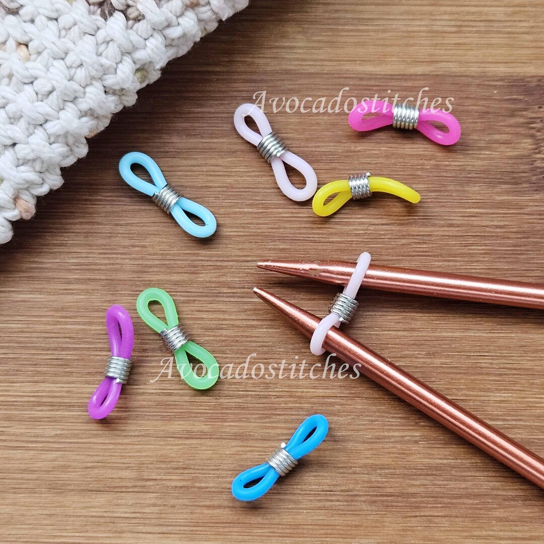 RAINBOW Knitting Needle Huggers / Set of 8 / Stitch Huggers / Notions ...