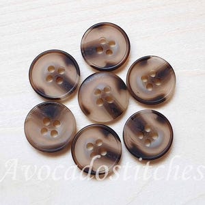RESIN VINTAGE Tortoise Shell / 15-30mm / Resin Buttons / Sewing Buttons ...