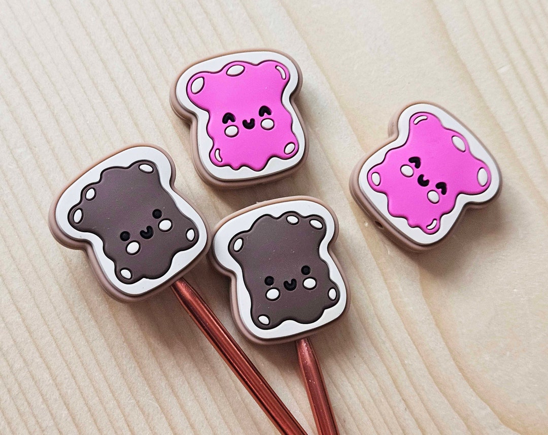 YUMMY TOAST Stitch Stoppers / Knitting Needle Stoppers / Point ...