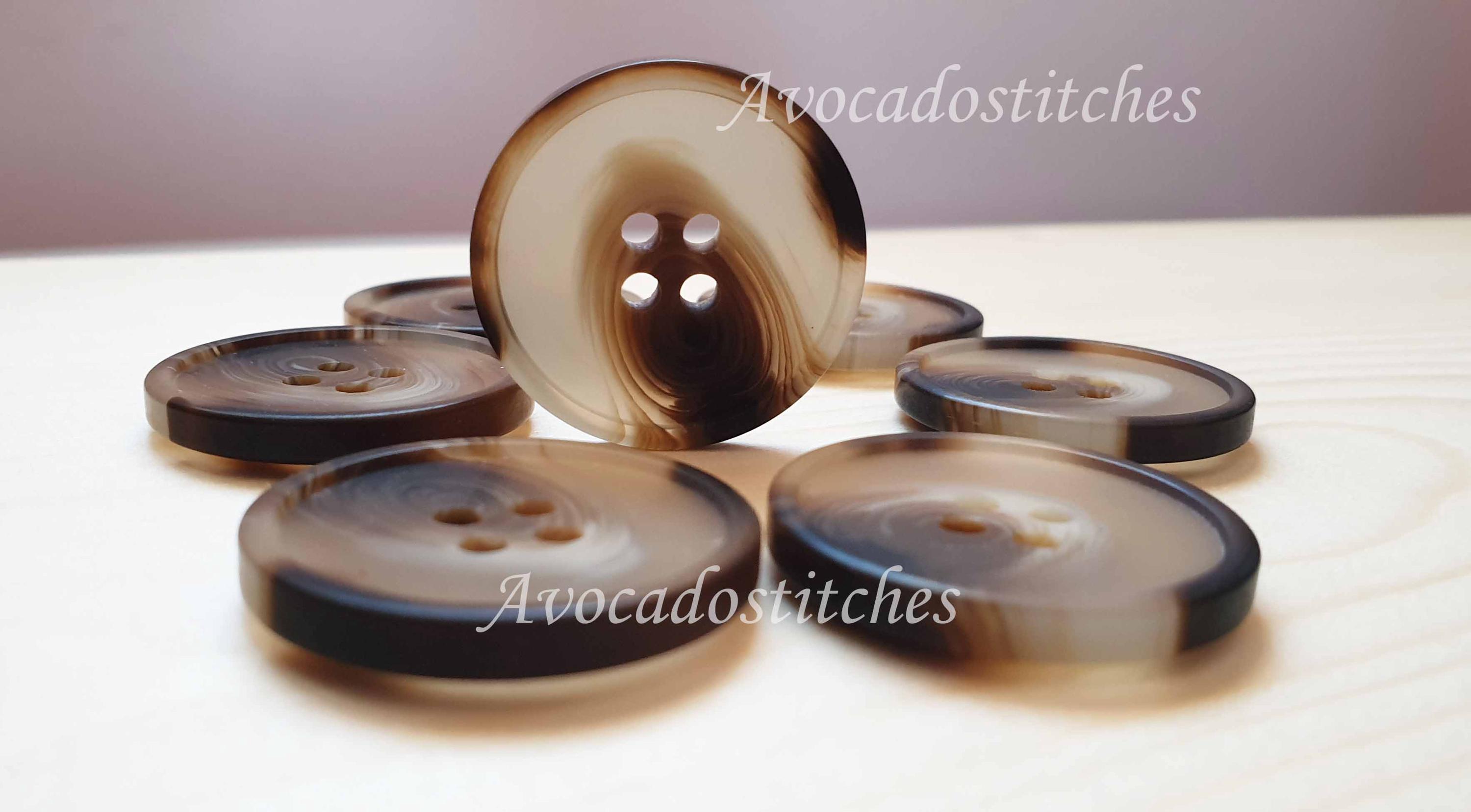 RESIN VINTAGE Tortoise Shell / 15-30mm / Resin Buttons / Sewing Buttons ...