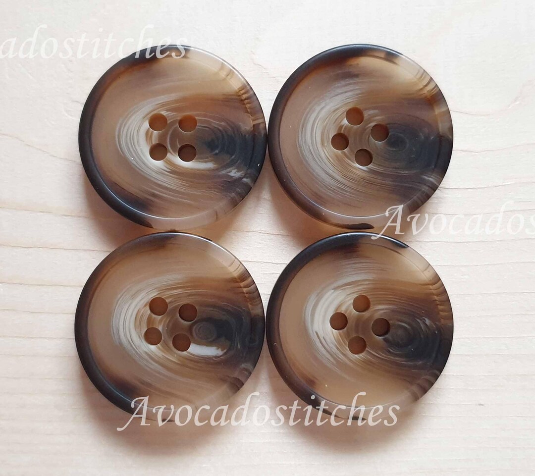 RESIN VINTAGE Tortoise Shell / 15-30mm / Resin Buttons / Sewing Buttons ...