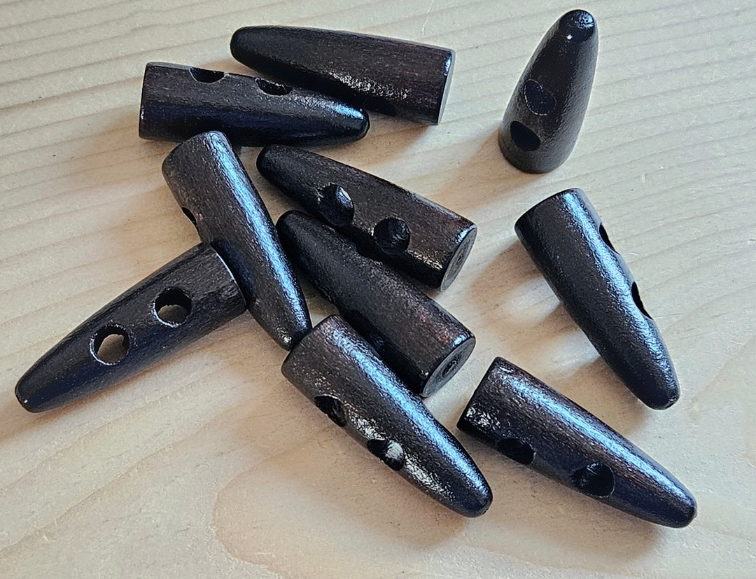 WOODEN TOGGLE DARK Brown / 35-50mm / Wooden Toggle Buttons / Sewing ...