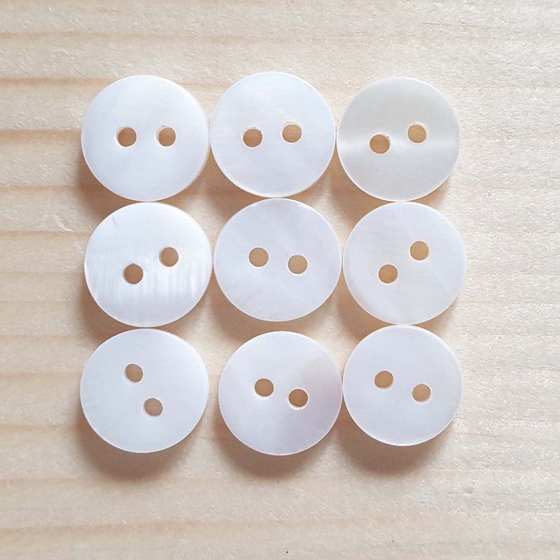 White Buttons - Etsy