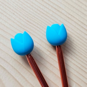 TULIP STITCH STOPPERS / 2 Pcs / Knitting Needle Toppers / Point ...