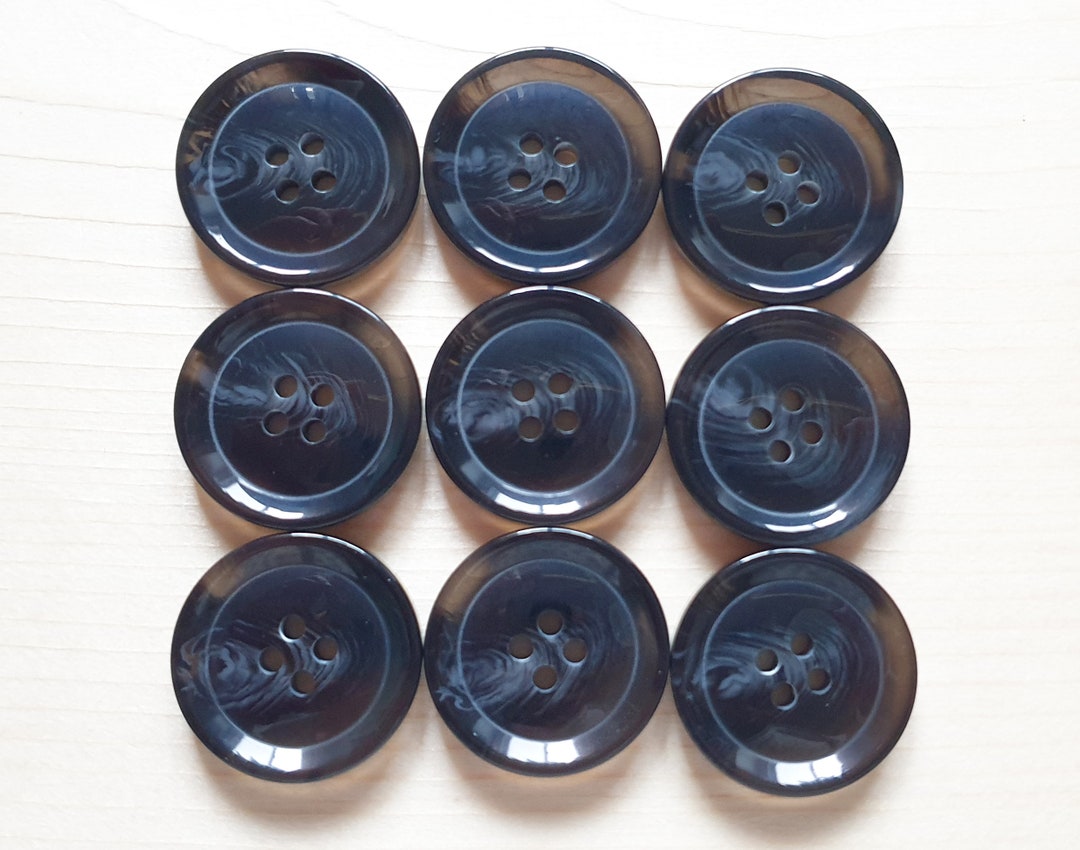 25mm GREY MARBLE Resin Buttons / Coat Jacket Shirt Buttons / 4-hole ...