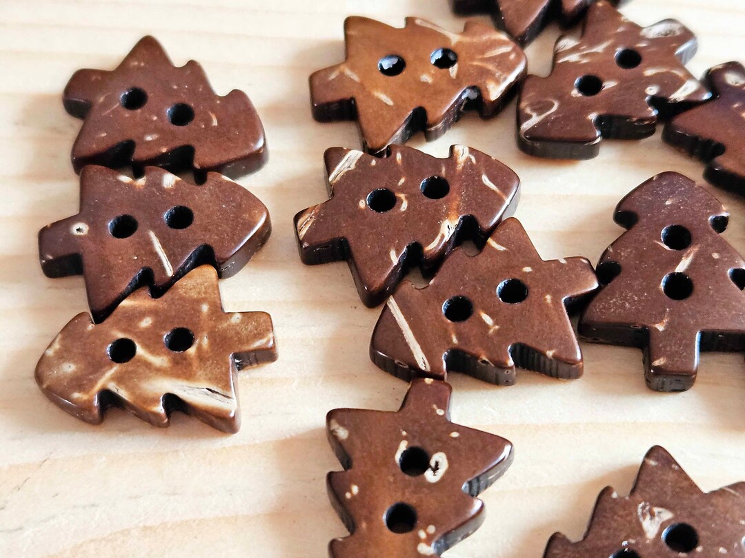 COCO TREE / 17*14mm / Coconut Buttons / Sewing Buttons - Etsy