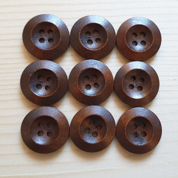 Natural Wood Buttons - Etsy