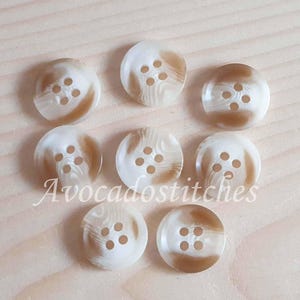 FLAT WHITE / 15-25 Mm / Resin Buttons / Sewing Buttons - Etsy