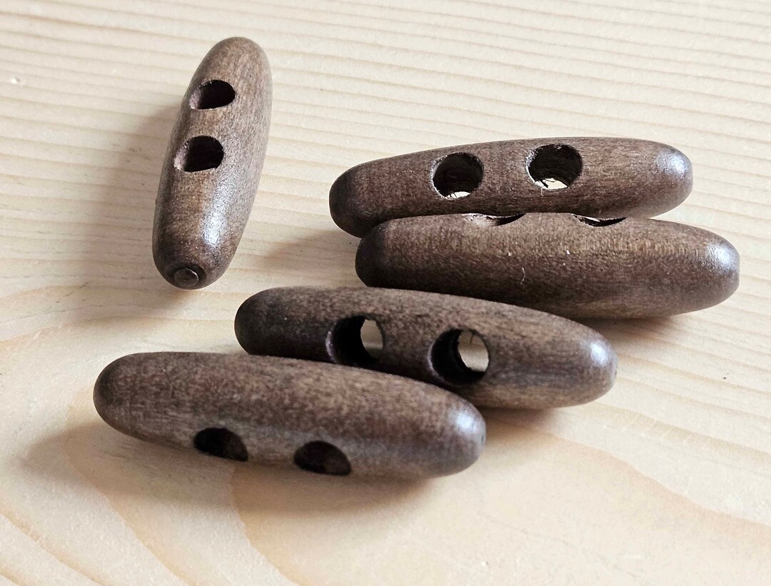 WOODEN TOGGLE COFFEE Brown / 35-50mm / Wooden Toggle Buttons / Sewing ...