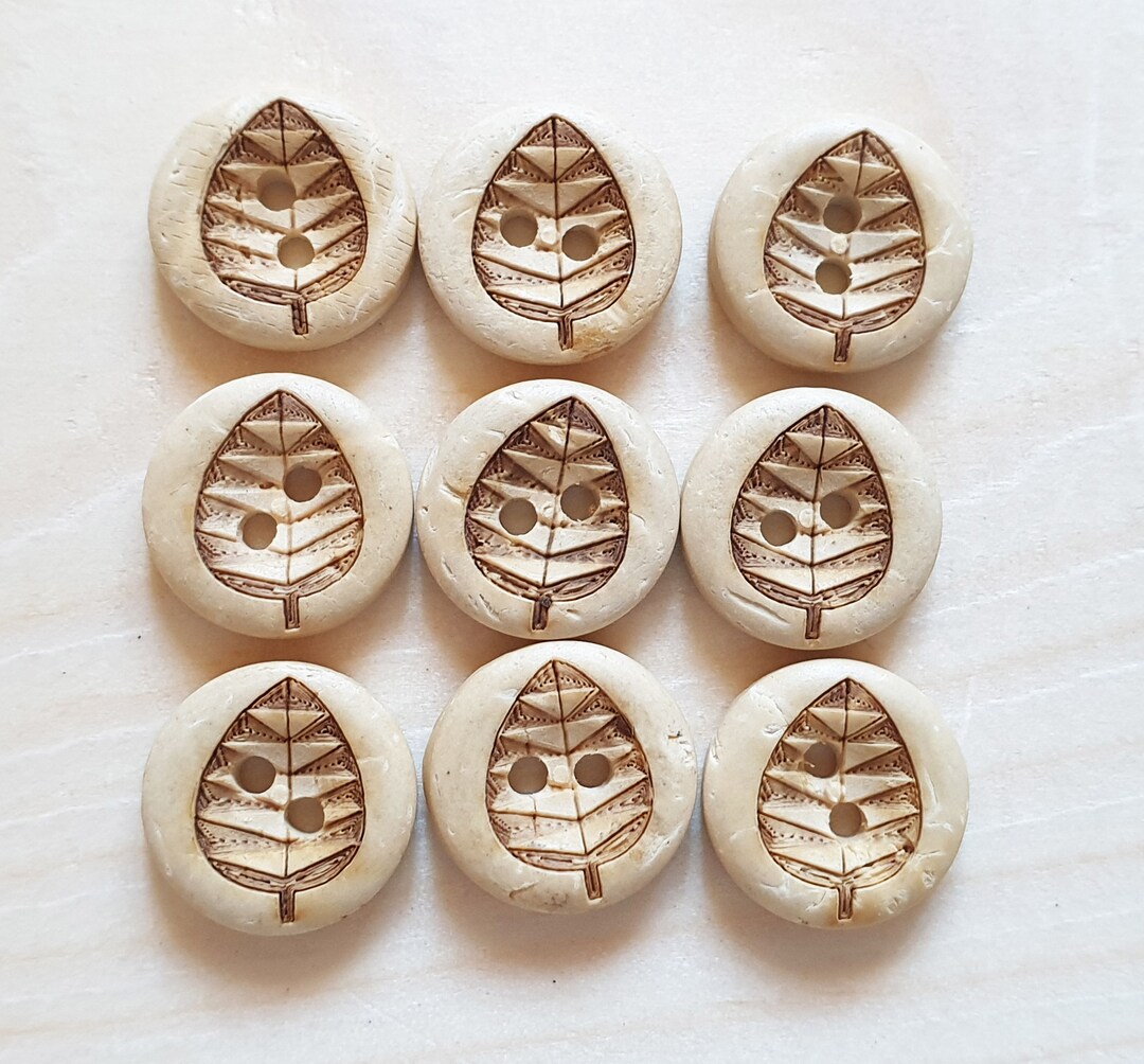 COCO LEAF / 13mm / Coconut Buttons / Sewing Buttons - Etsy