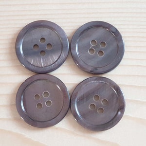 4-HOLE GREY brownish Seashell Buttons / 10-25mm / MOP Shell Buttons ...