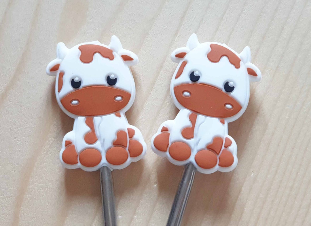 DAIRY CATTLE Stitch Stoppers / Knitting Needle Stoppers / Point ...