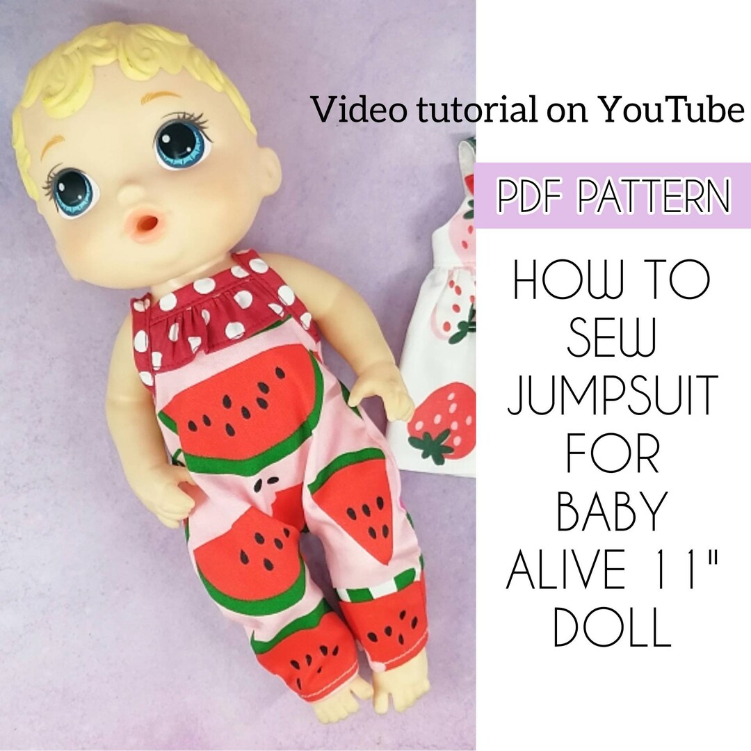 Jumpsuit Sewing Pattern for Baby Alive 11 - Etsy