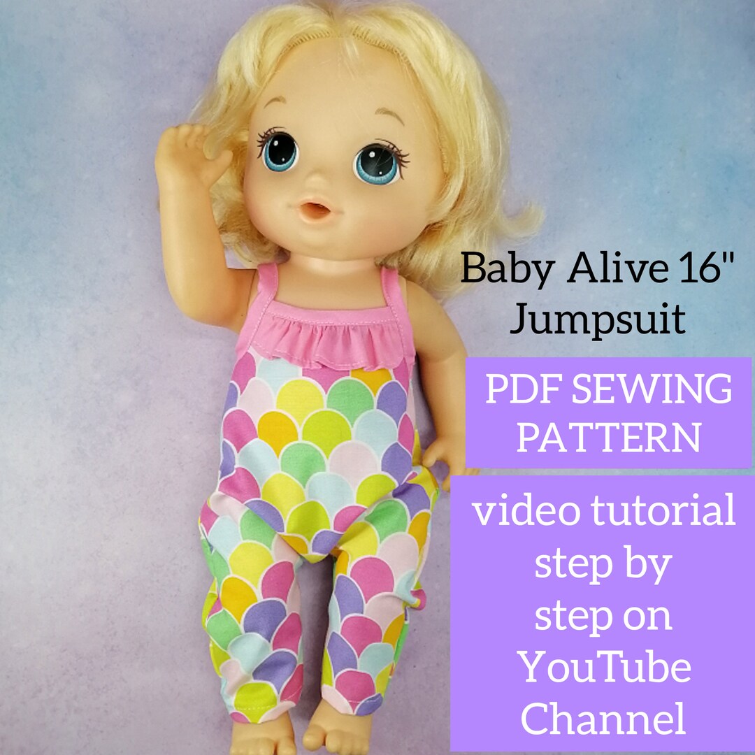 Jumpsuit Sewing Pattern for Baby Alive 16 - Etsy