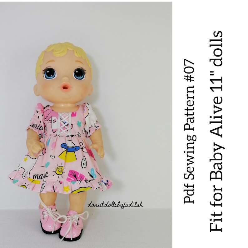 Sewing Pattern #07 Dress for Baby Alive 11" Doll - Etsy