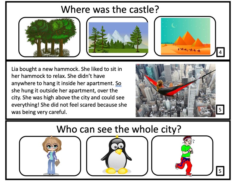 Short Stories With WH Question Visuals No Print Speech Therapy - Etsy