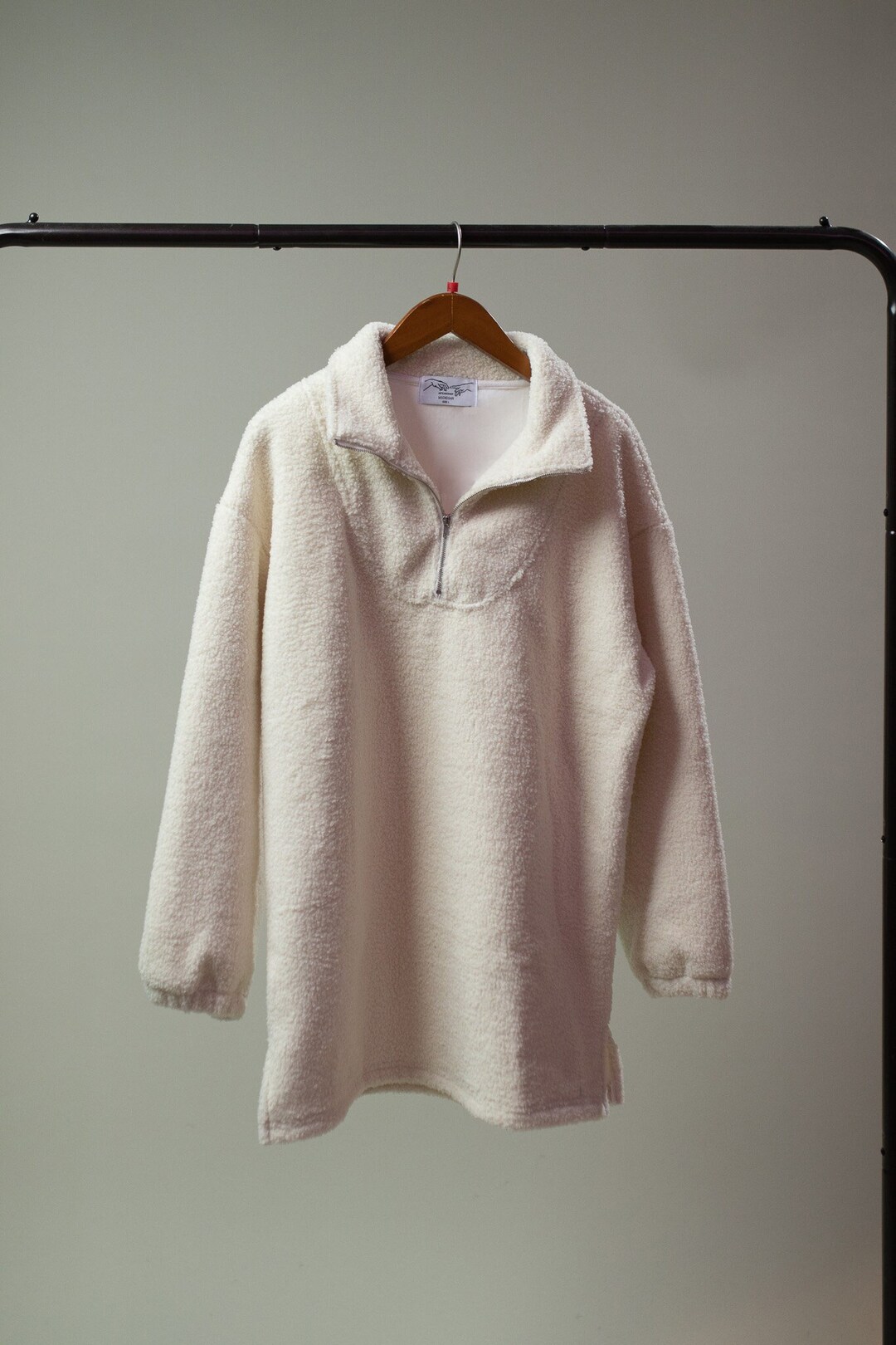 Artcareshop Sherpa Pullover Jacket: Fuzzy Teddy Fleece, Quarter Zip - Etsy