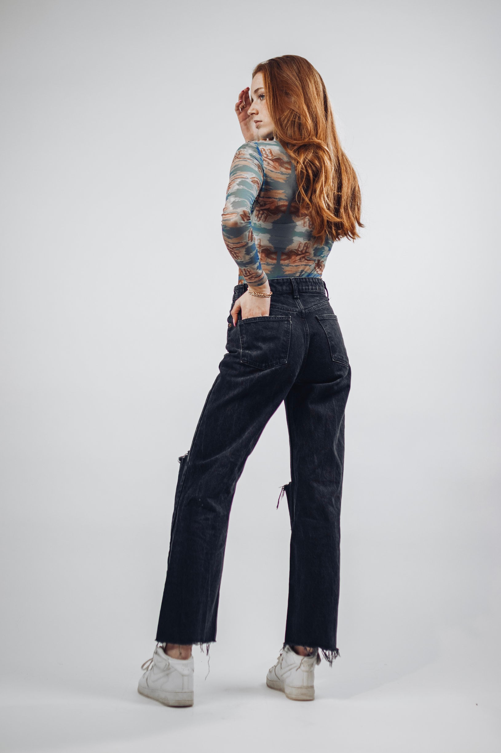 Mesh Long Sleeve Bodysuit Second Skin Top Transparent - Etsy