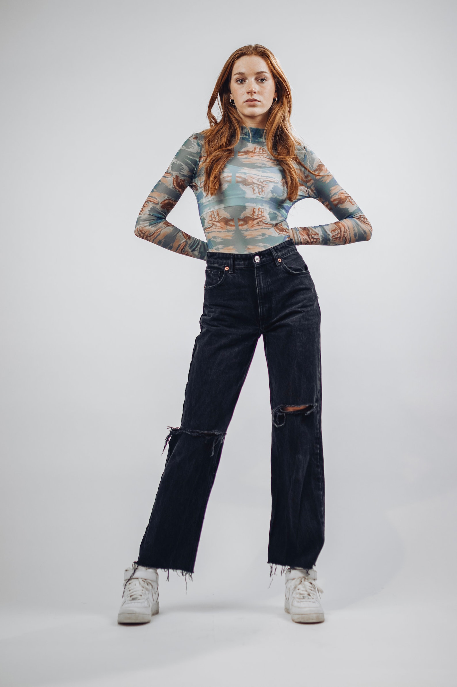 Mesh Long Sleeve Bodysuit, Second Skin Top, Transparent Bodysuit,mesh ...