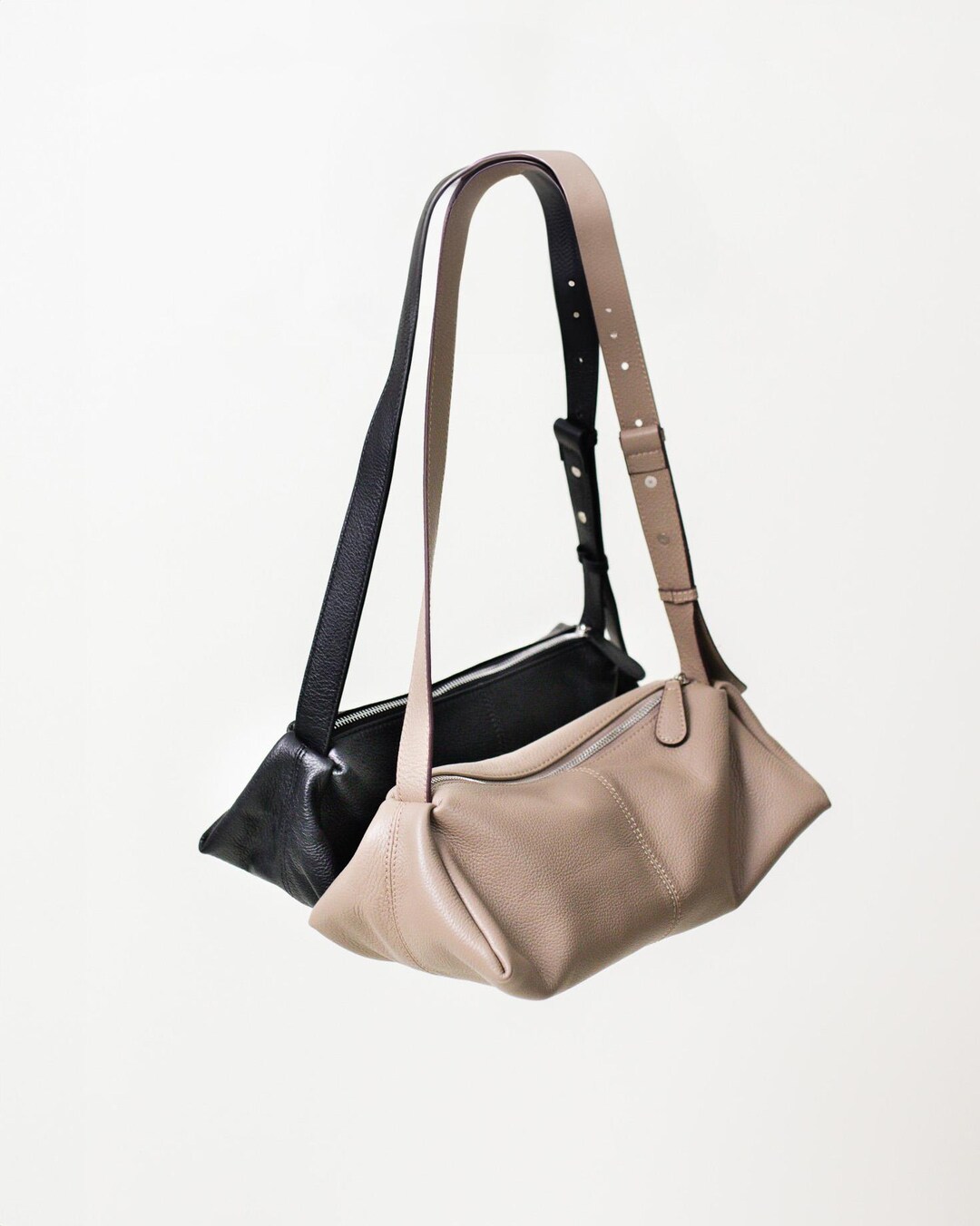 Minimalist Genuine Leather Trapezoidal Bag, Modern Leather Handbag ...