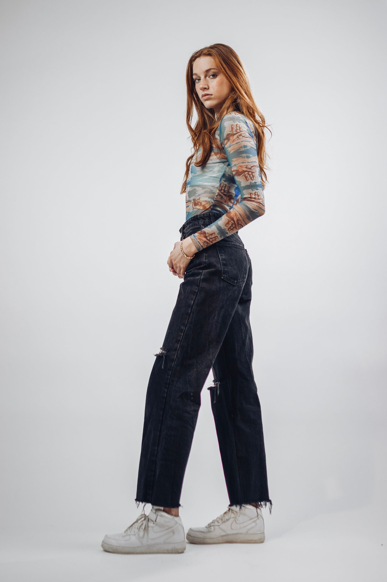 Mesh Long Sleeve Bodysuit Second Skin Top Transparent - Etsy