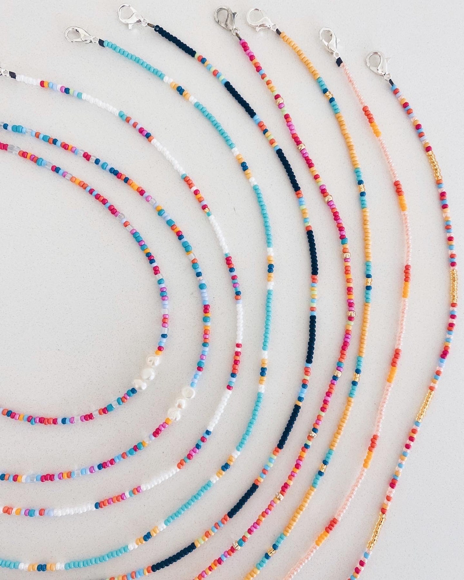 Seed Bead Necklace Beaded Necklacedainty Choker Waterproof - Etsy