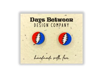 Grateful Dead Stud Earrings - Etsy