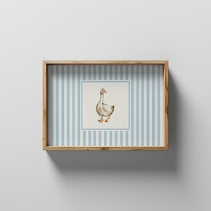 Minimalist French Blue Goose Horizontal Print, INSTANT Digital Download ...