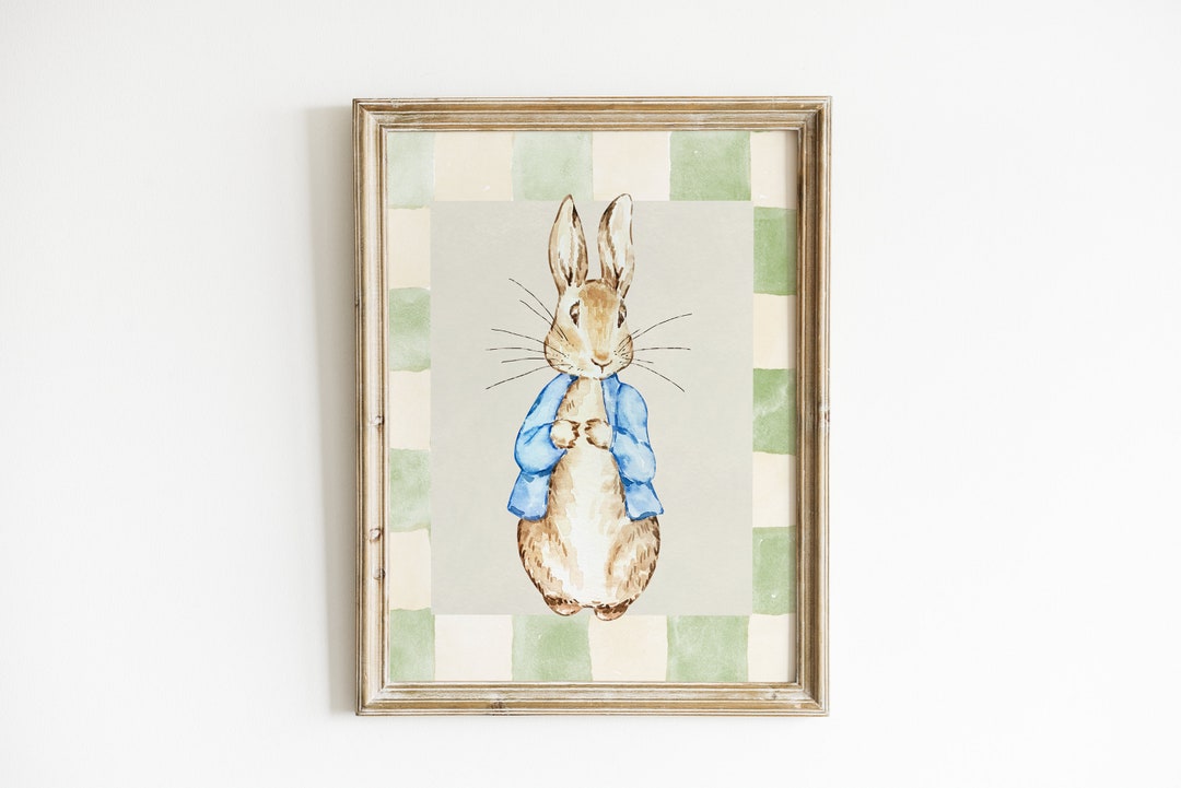 Vintage Peter Rabbit Print, Digital Downloadable Wall Art, Nursery Art ...