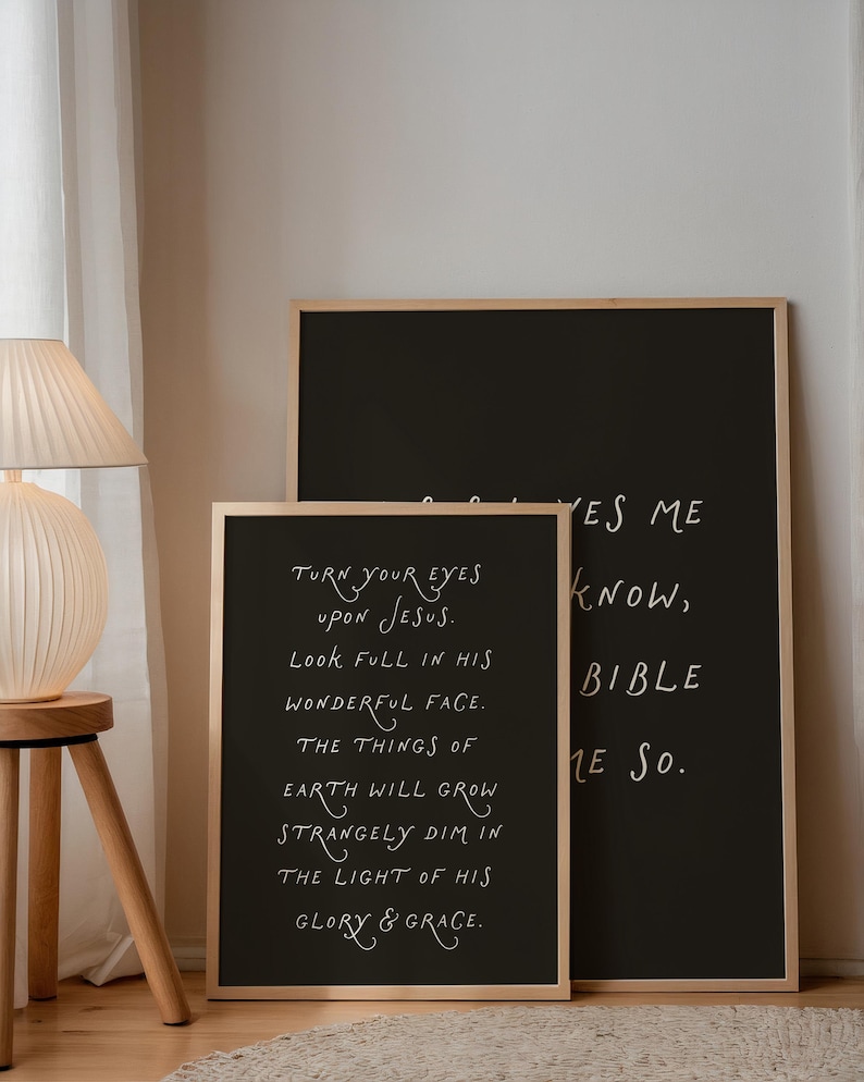 Turn Your Eyes Upon Jesus Print: Bible Verse Wall Art, Digital ...