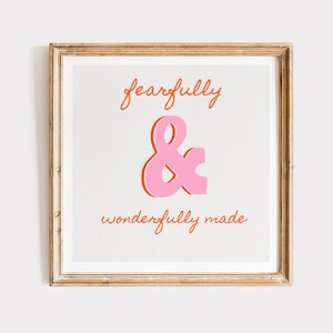 2 Print Set Fearfully and Wonderfully Made Square Print, INSTANT ...