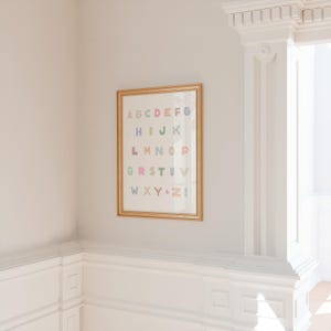 ABC Alphabet Print: Pastel Nursery Wall Art, Digital Download, Art ...
