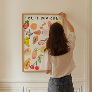 PRINTED AND SHIPPED, Fruit Market Print, Wall Art, Trendy Decor ...