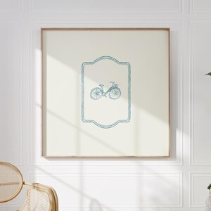 Minimal Sweet Bicycle Square Print, INSTANT Digital Downloadable Wall ...